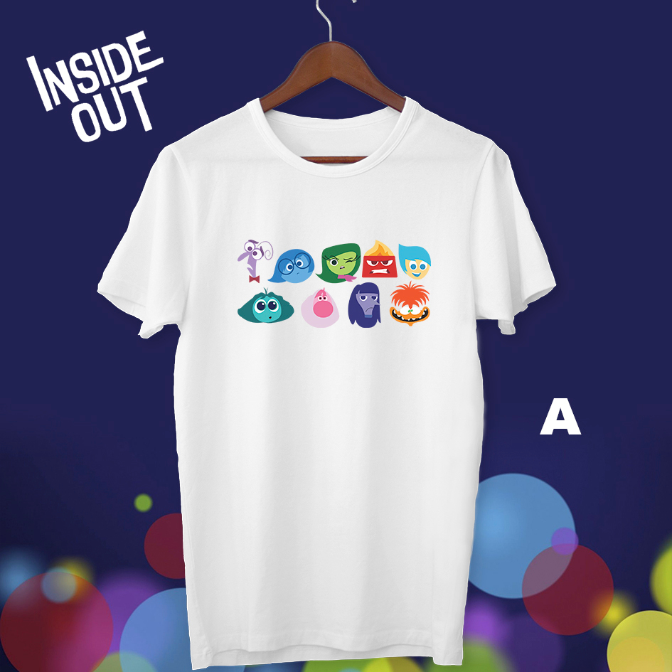 Jual Kaos Inside Out Disney Pixar Movie Tshirt Anger Anxiety Ennui Joy ...