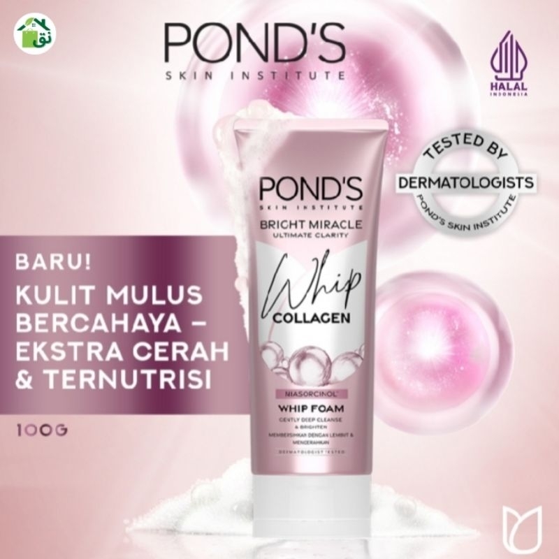 Jual PONDS BRIGHT MIRACLE ULTIMATE CLARITY WHIP COLLAGEN FACIAL FOAM ...