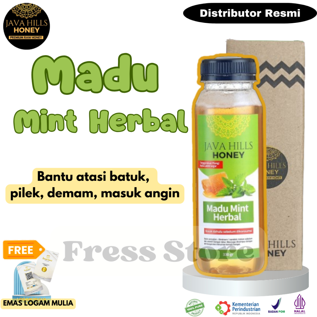 Jual Madu Mint Java Hills Honey Asli Murni Penurun Panas Batuk Demam ...