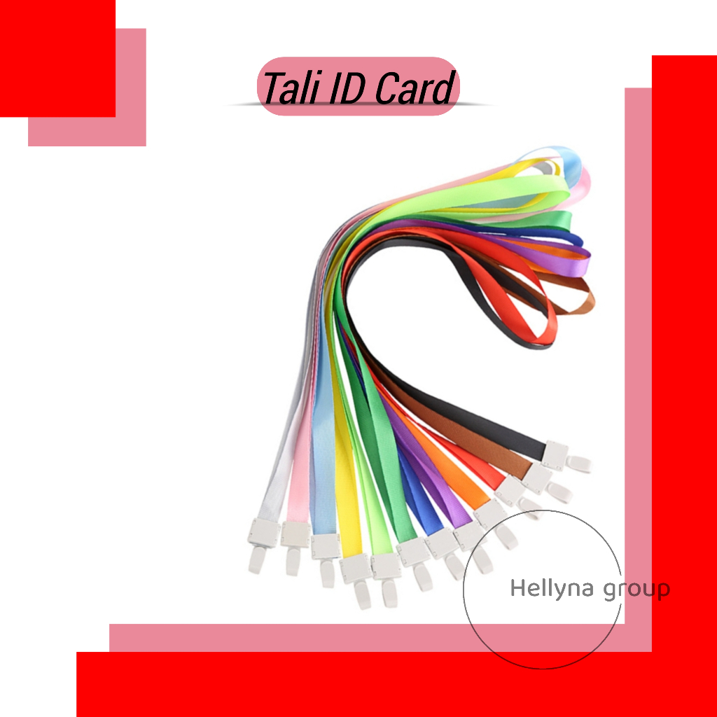 Jual TALI ID CARD LANYARD PULLER NAME TAG 1.5 CM Gantungan Tali ID Card ...
