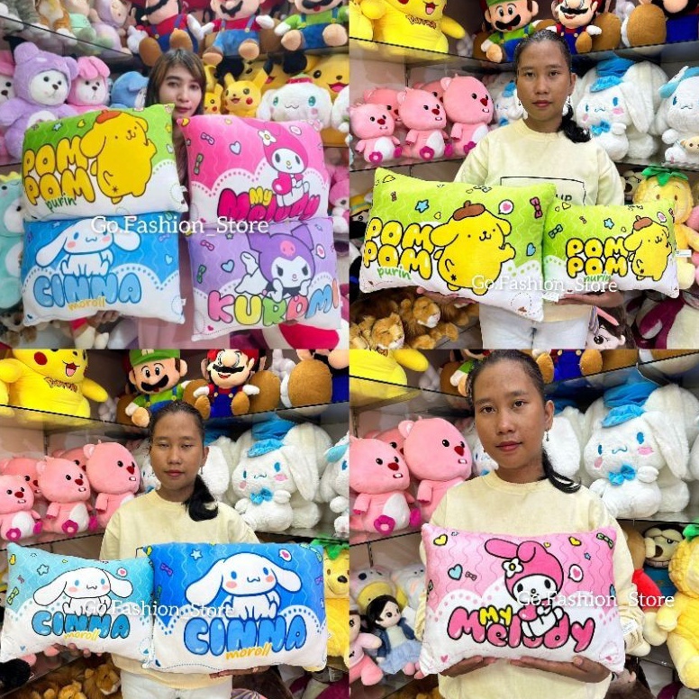 Jual KODE N35K Boneka Bantal Segi Sanrio Bahan Miniso Cinnamoroll Kuromi Pompompurin My Melody ...