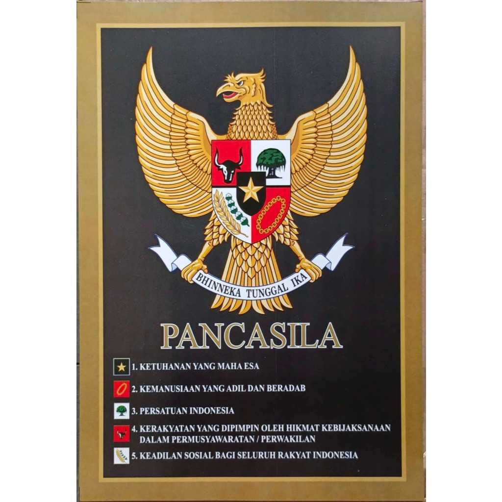 Jual POSTER GARUDA PANCASILA UKURAN 10RS (25X35)CM / POSTER GARUDA ...