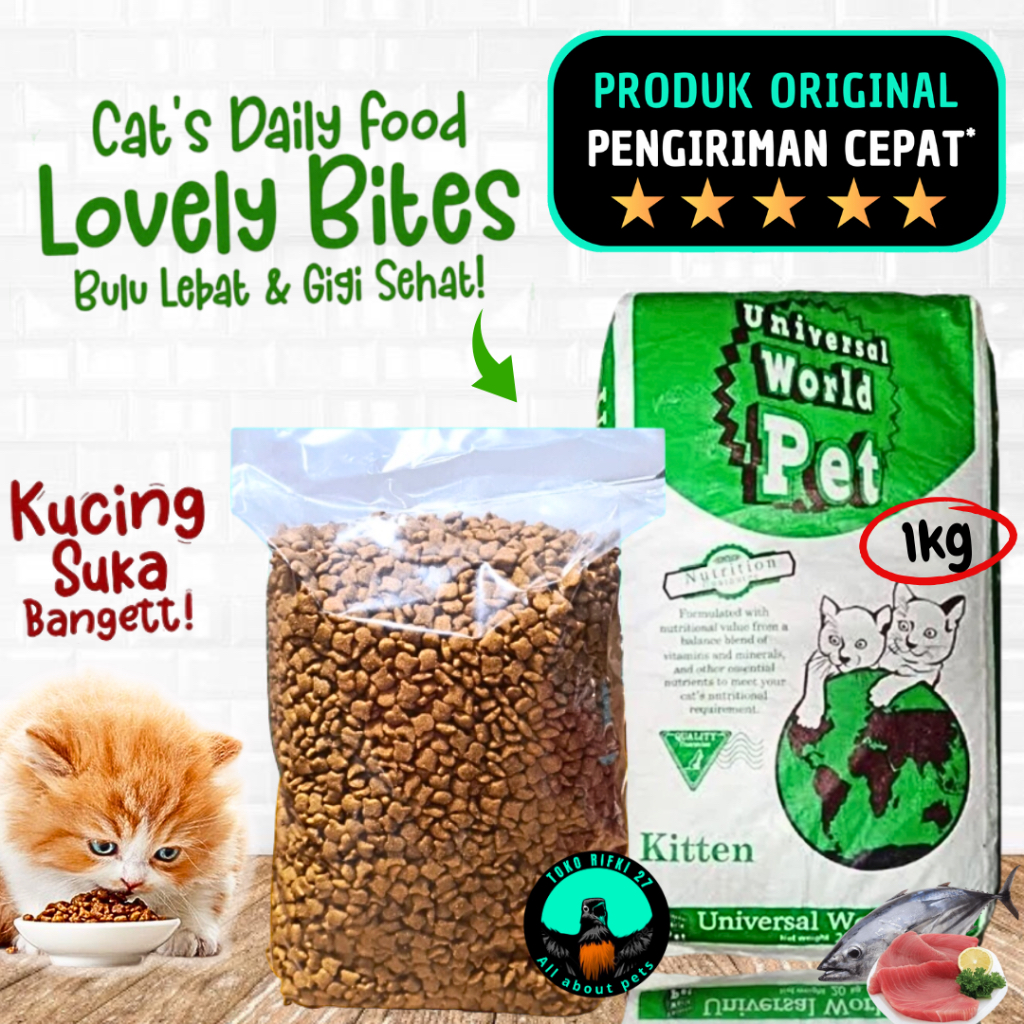Jual (REPACK) Universal Kitten 500-1kg Cat Dry Food Makanan Kering ...