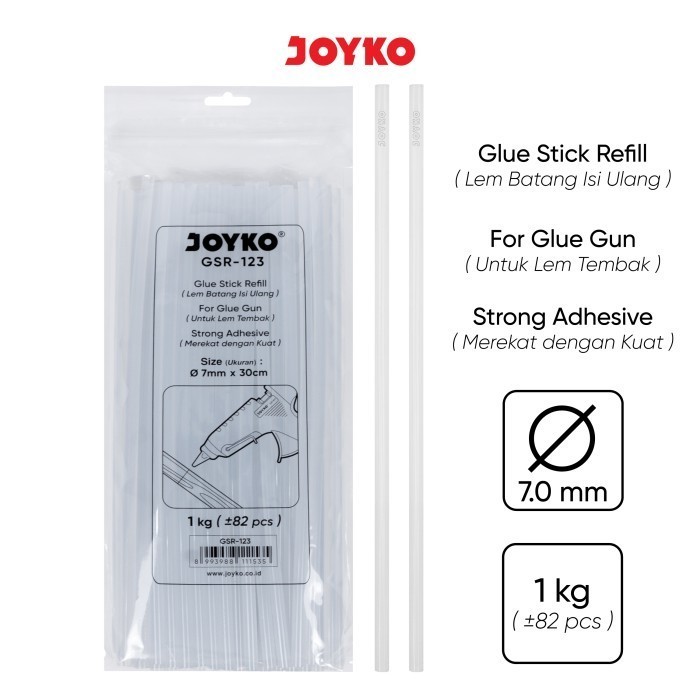 Jual [ 1 KG ] Glue Stick Refill Lem Bakar Isi Lem Lilin Tembak Joyko ...