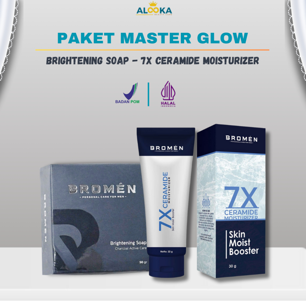 Jual BROMEN MASTER GLOW (Brightening Soap + 7x Ceramide Moisturizer ...