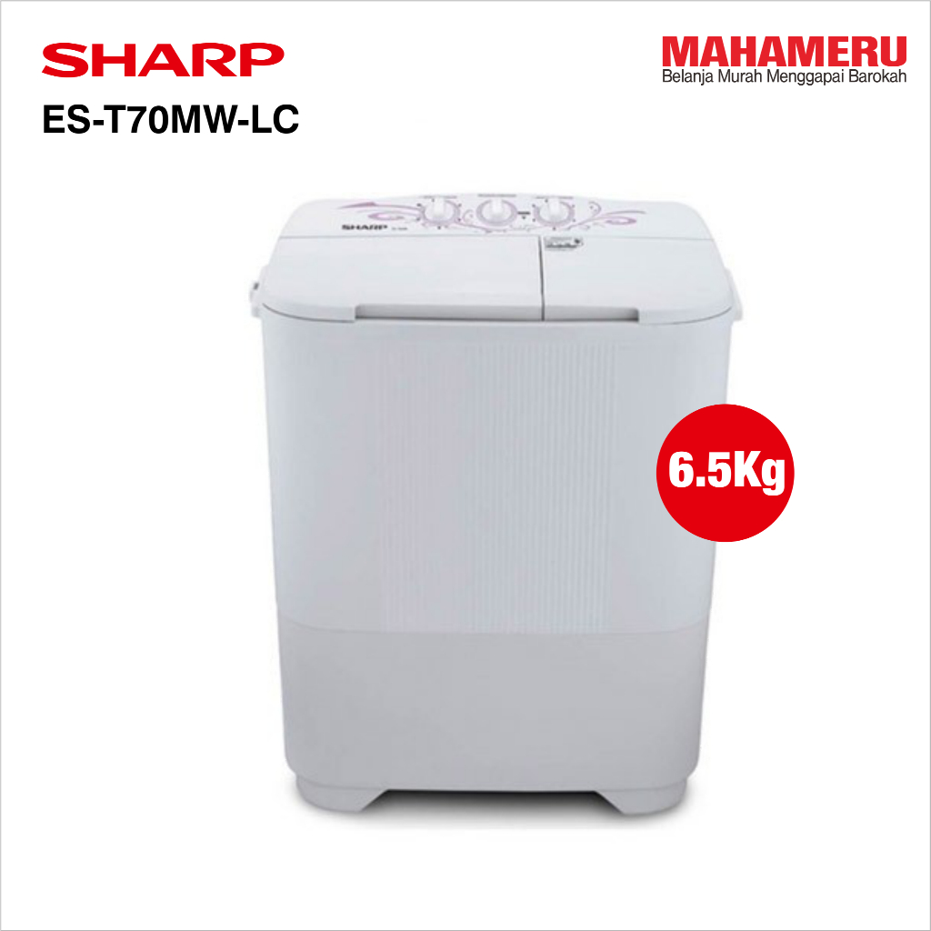 Jual Mesin Cuci 2 Tabung SHARP ES-T70 MW LC/PK/BL | Shopee Indonesia