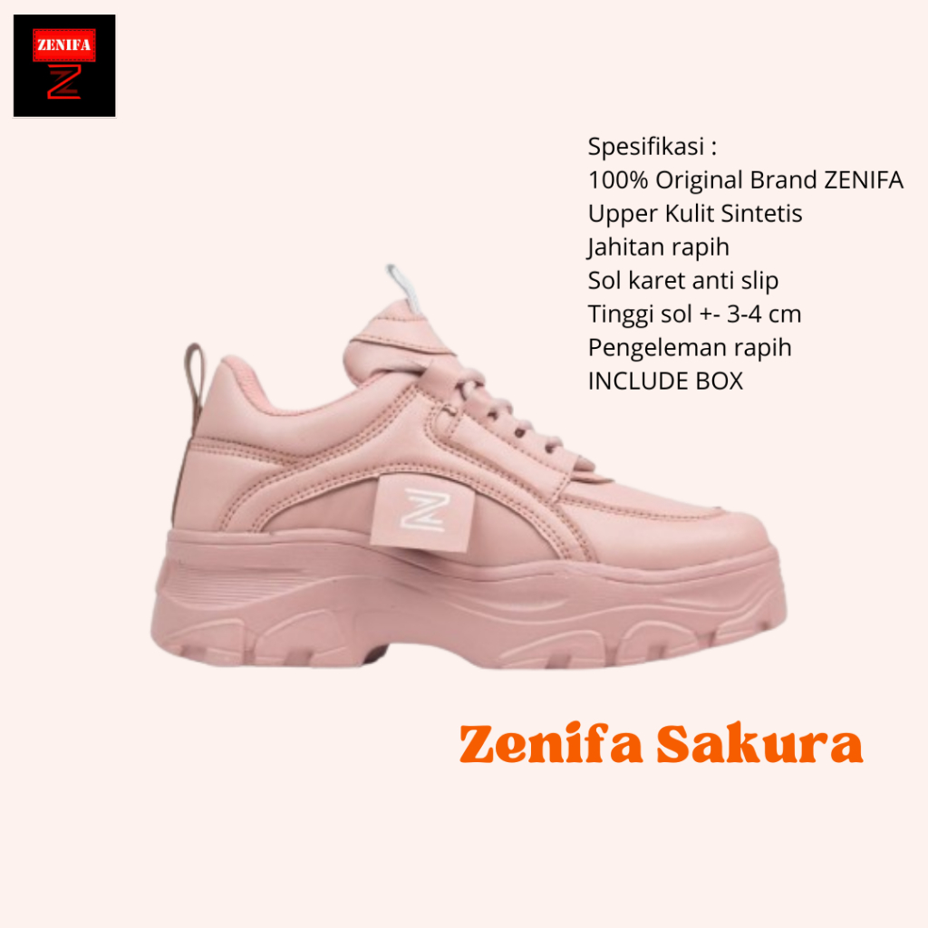 Jual Sepatu Sneakers Wanita Korea Zenifa Pvn Keren Modis Untuk jalan ...