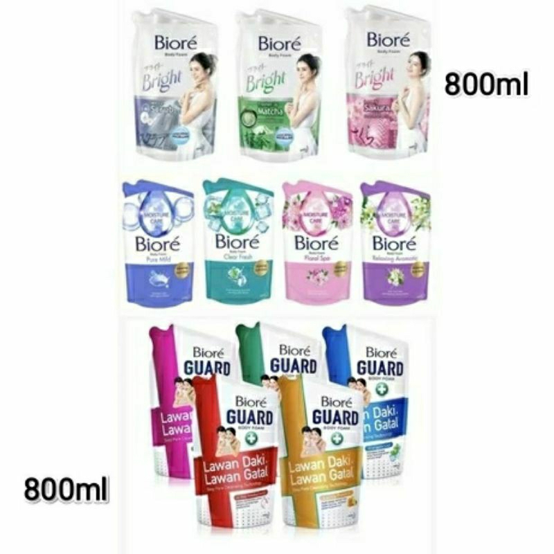 Jual Biore All Varian - Guard Lively Refresh 800ml Pouch - Bright Lovely Sakura Scent Body Foam ...