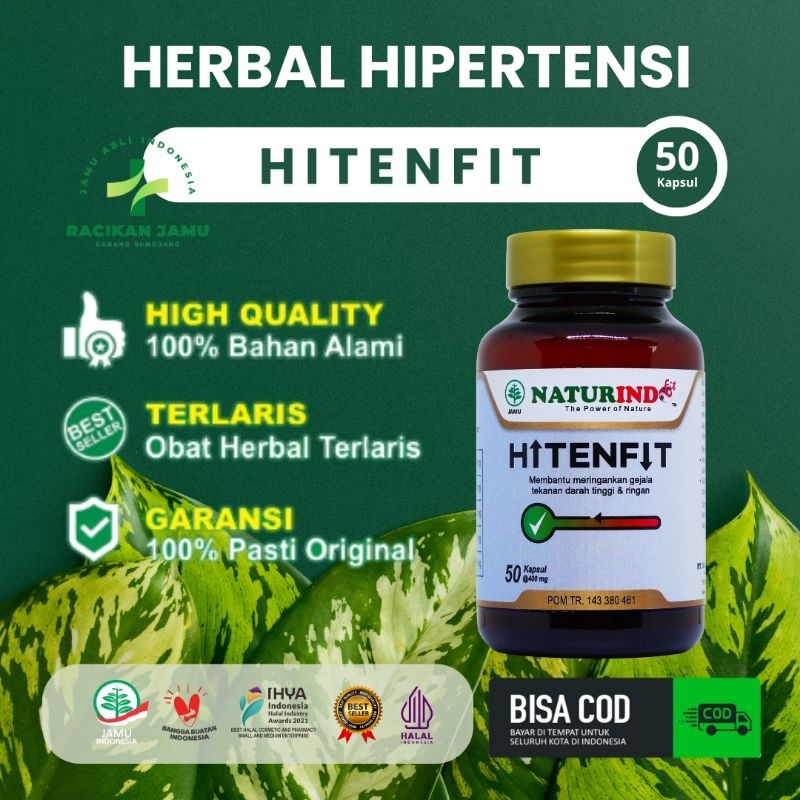 Jual HITENFIT Obat Penurun Darah Tinggi Hipertensi Menurunkan Tekanan ...