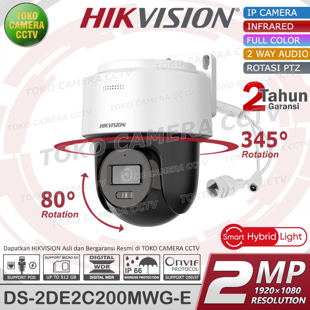 Jual PTZ IP CAMERA HIKVISION 2MP 1080P KAMERA CCTV 360 POE AUDIO ...