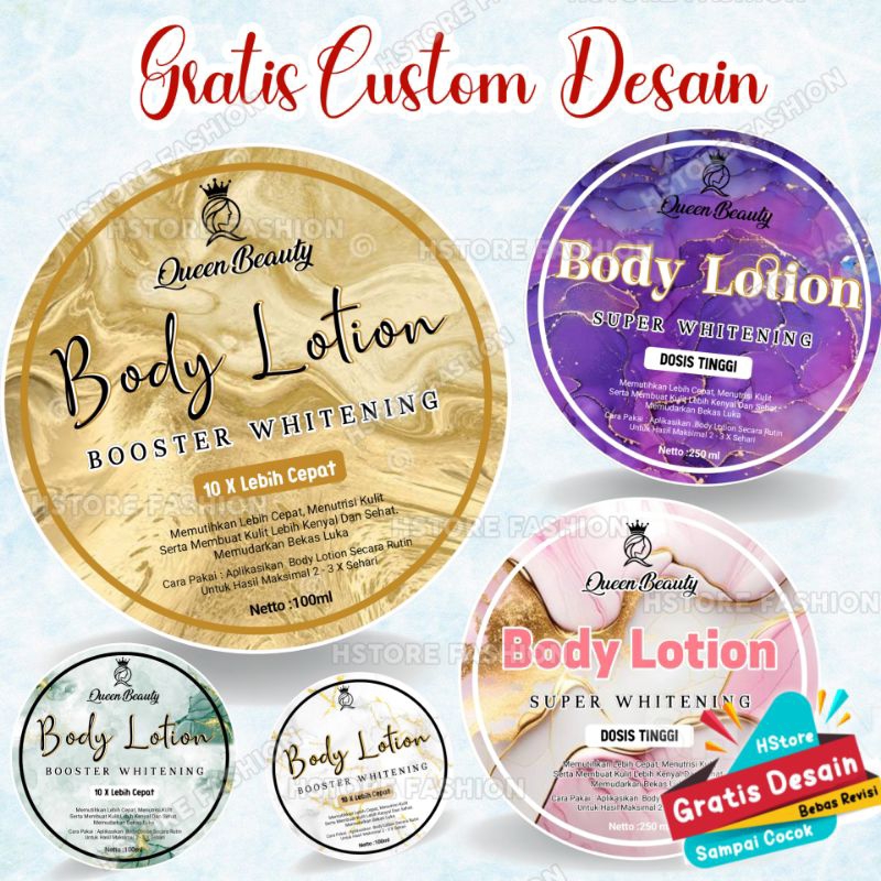 Jual Stiker Label HB Sticker Lotion Stiker Lulur Kecantikan Gratis ...
