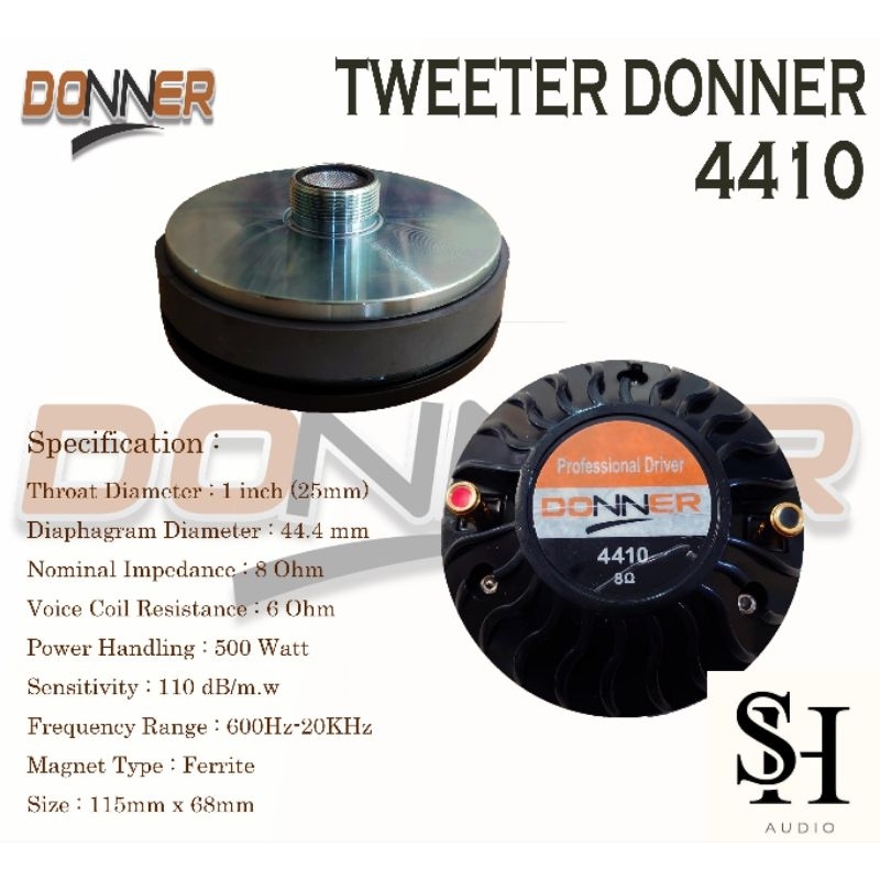 Jual Tweeter Driver Donner D4 Seri 4410 / Tweter Driver Doner D4 4410 ...