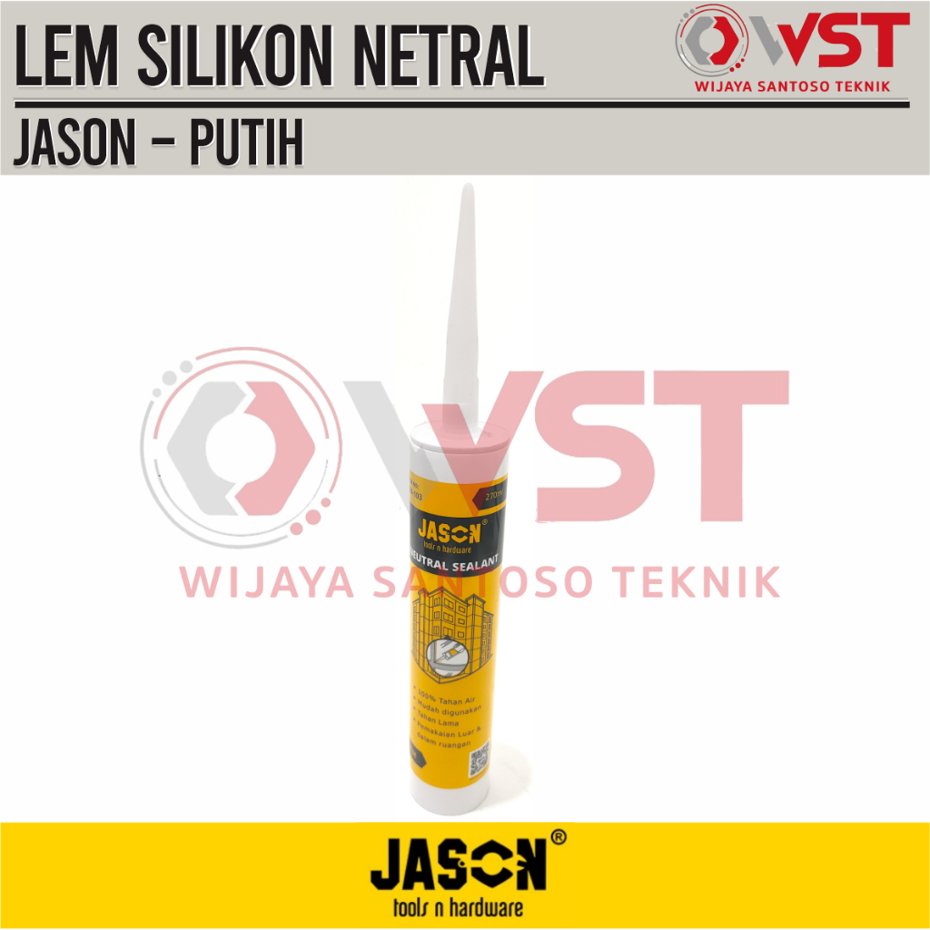 Jual Jason Lem Silikon Putih Netral / Lem Kaca Akuarium Silicone ...