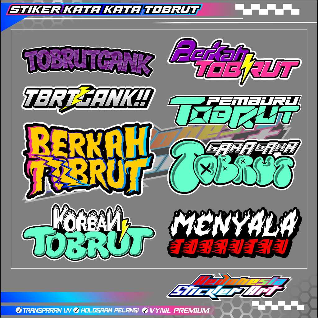 Jual STICKER KATA KATA TOBRUT / STICKER PACK KATA KATA VIRAL / STICKER ...