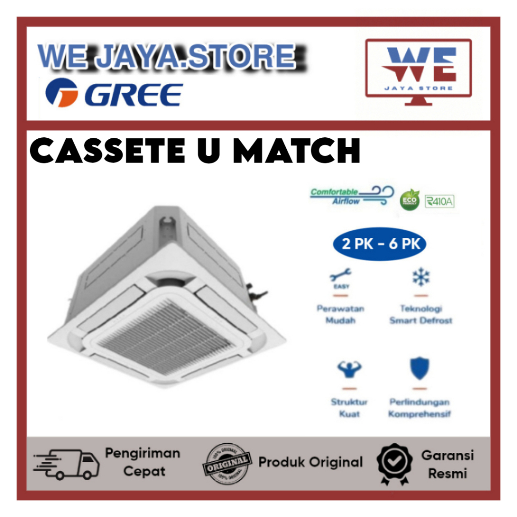 Jual AC GREE CASSETE TYPE U MATCH SERIES CASSETE AC 2PK-6PK | Shopee ...