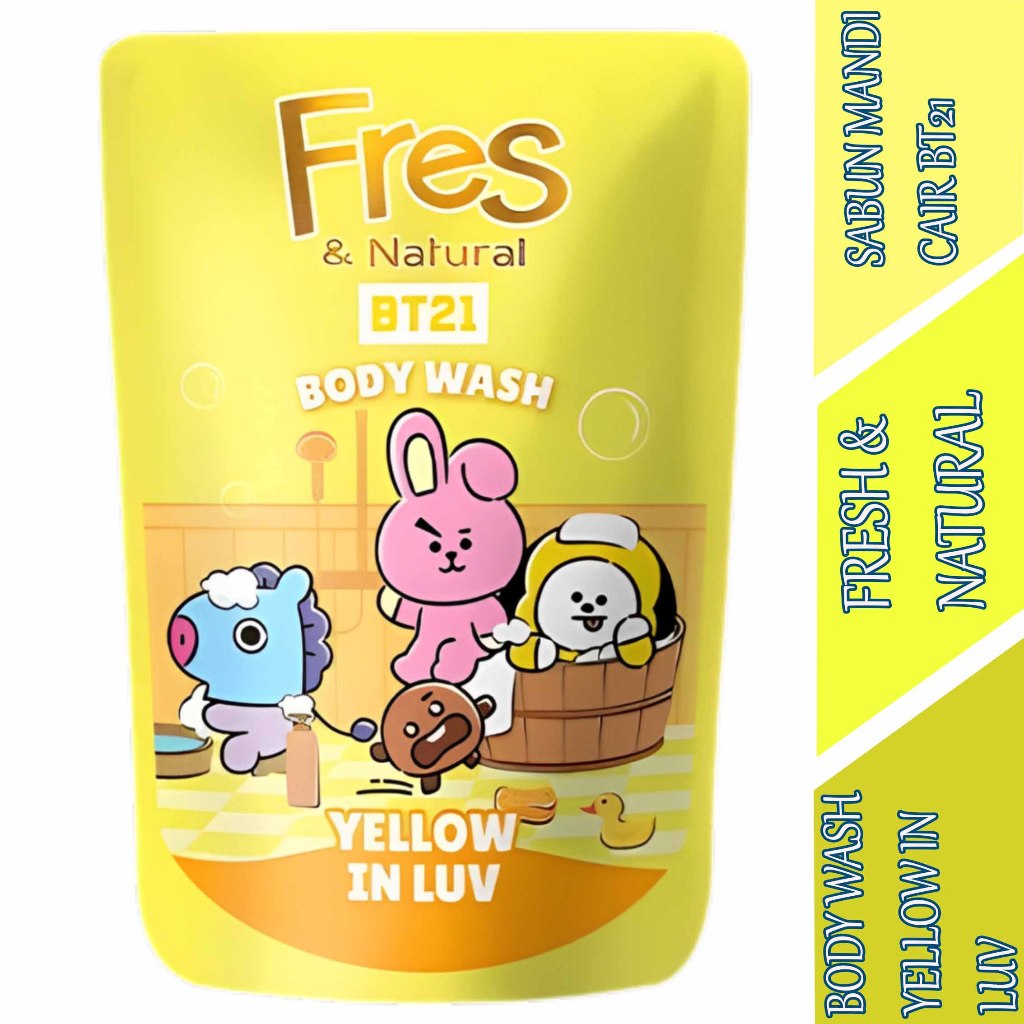 Jual Sabun Mandi Cair BT21 - Fresh & Natural - Bodywash Yellow In Luv ...