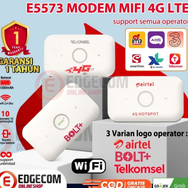 Jual Modem Mifi E5573 4G LTE unlock All Operator Support BYPASS i R4A5 | Shopee Indonesia