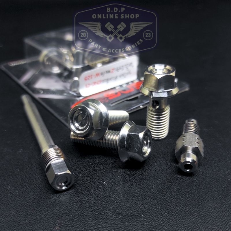 Jual paket baut kaliper depan Nisin 2 piston original probolt stainless ...