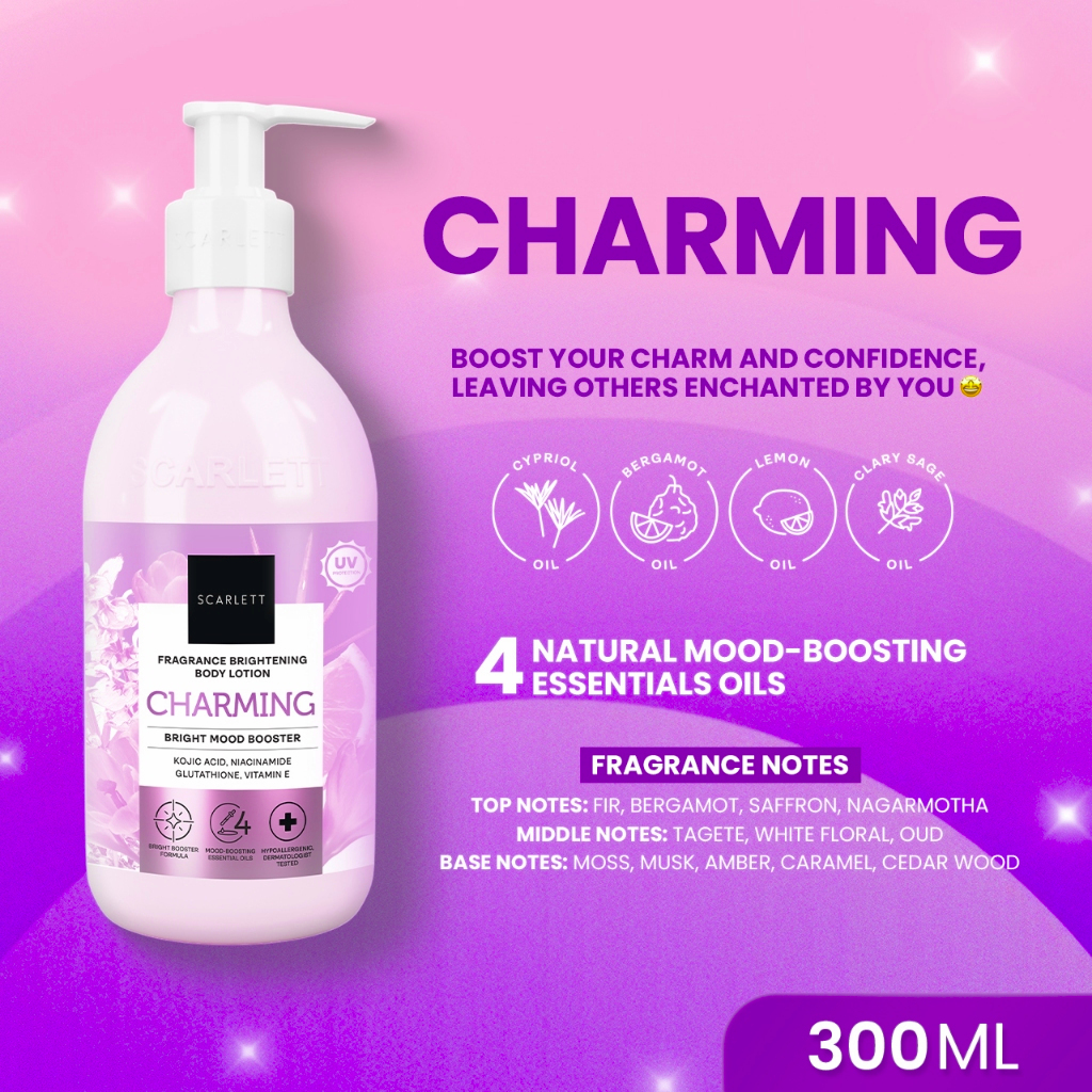 Jual Scarlett Whitening New Brightening Body Lotion Bright Mood Booster ...