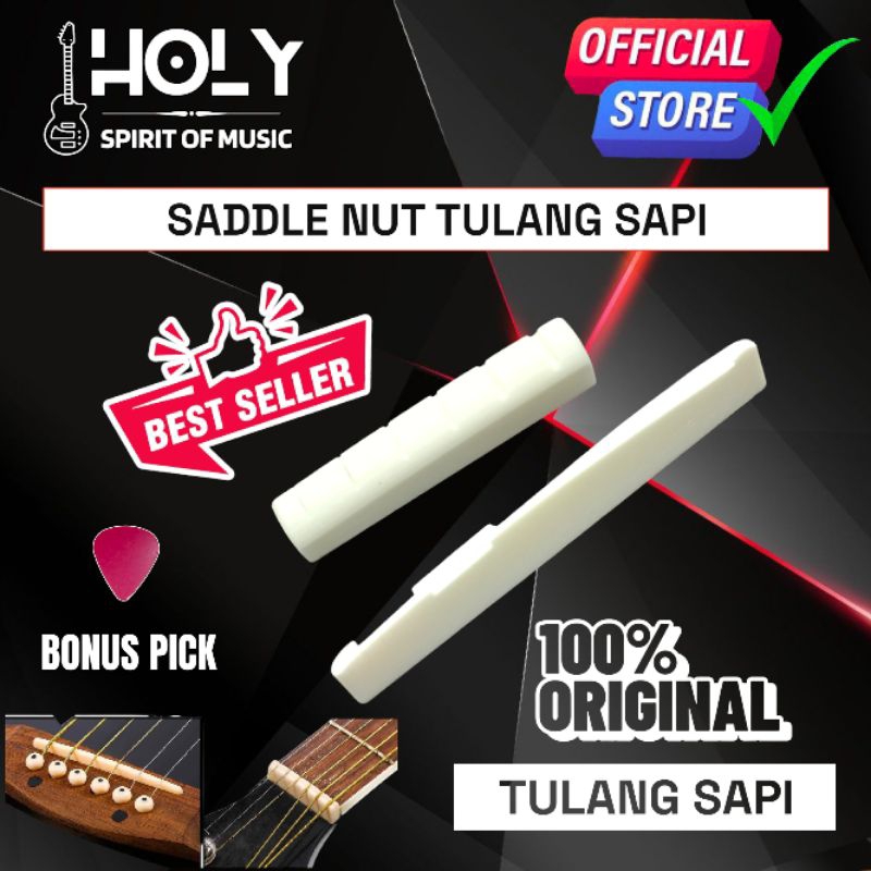 Jual Premium Sepasang Saddle Nut Gitar Akustik Tulang Sapi Australia ...