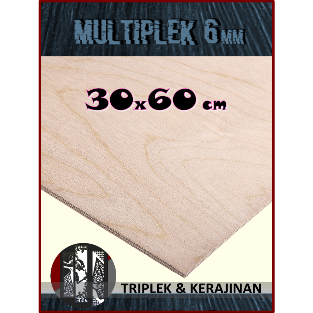 Jual Triplek 6mm 30x60 cm | Kualitas Premium Multiplek|Plywood (6 mm 30 ...