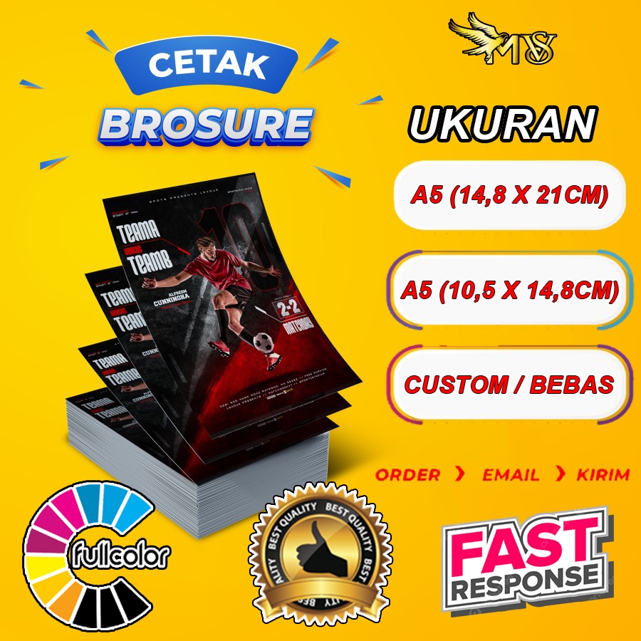 Jual CETAK BROSUR CUSTOM / PRINT FLYER CUSTOM / BAHAN ART PAPER 150GR ...