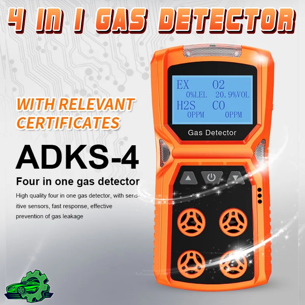 Jual ORIGINAL 4 in 1 Detector Udara Gas Monitor H2S O2 CO LEL Multi Detektor Gas pendeteksi ...