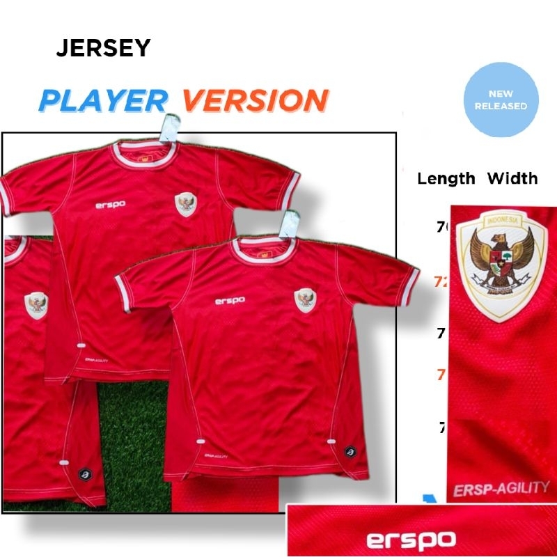 Jual Jersey Timnas indonesia home erspro Player issue | Shopee Indonesia