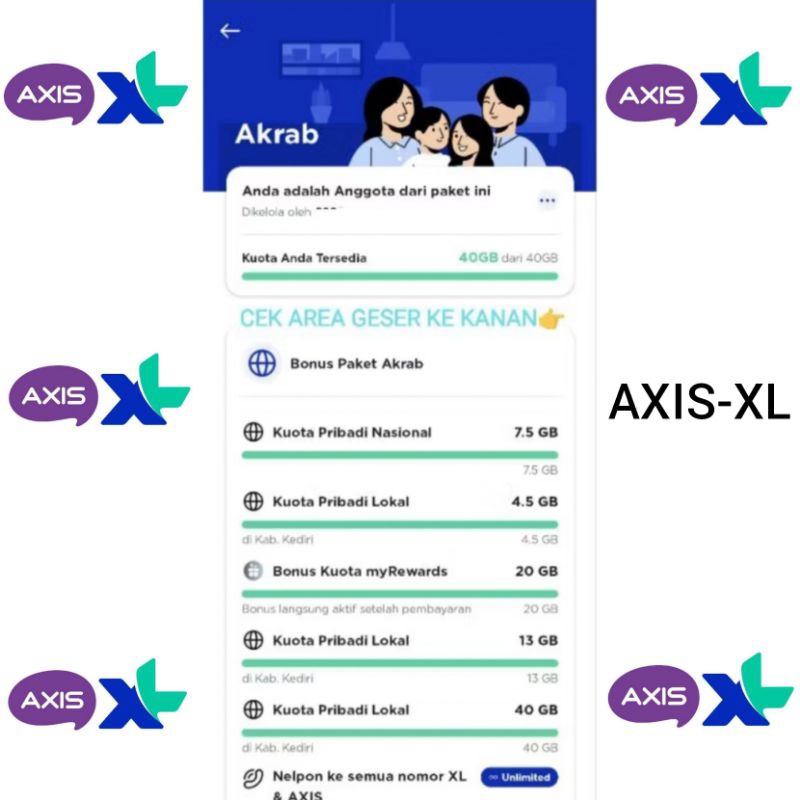 Jual XL Axis Data Akrab Anggota | Shopee Indonesia