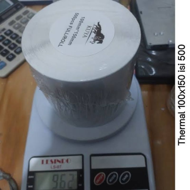 Jual KERTAS STICKER THERMAL BARCODE A6 100mm x 150mm ORIGINAL KUYA 500pcs | Shopee Indonesia