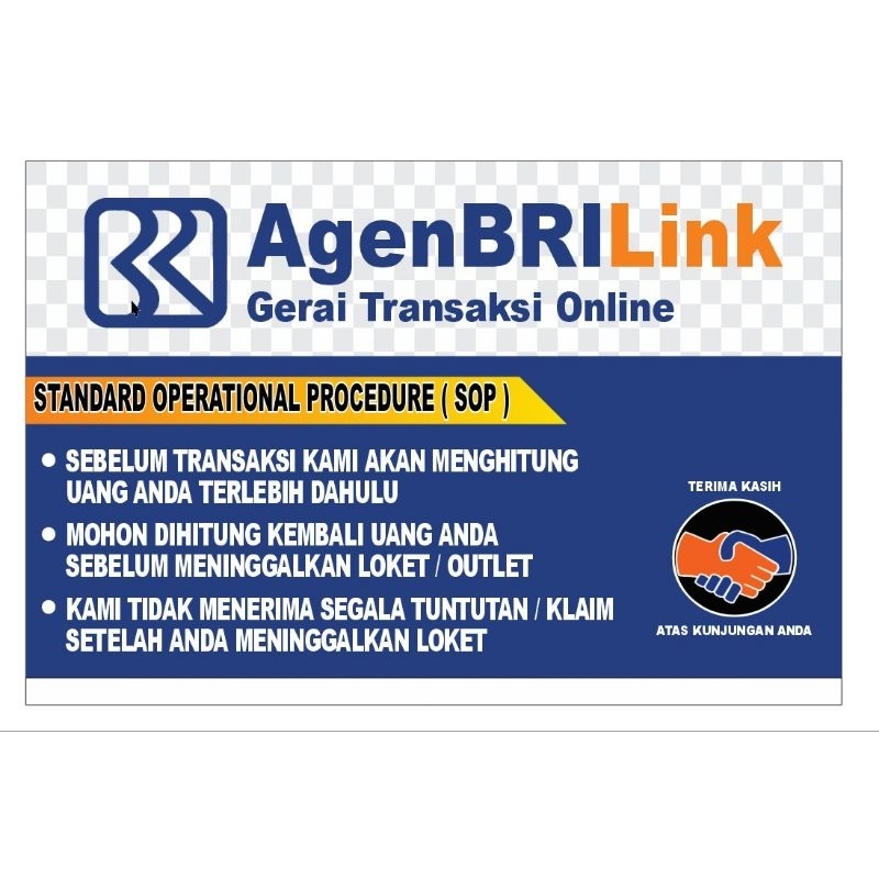Jual Stiker Vinyl SOP 2 Agen BRILink | Shopee Indonesia