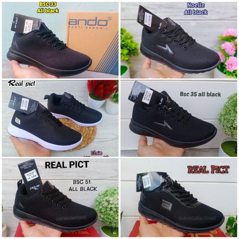 Jual SEPATU SEKOLAH TALI SIZE 33-36 FULL HITAM - HITAM PUTIH - SEPATU ...