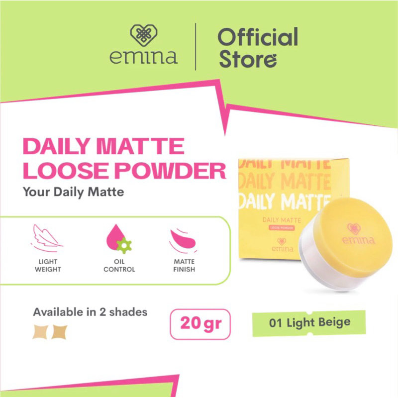 Jual EMINA DAILY MATTE LOOSE POWDER 20 G | Shopee Indonesia