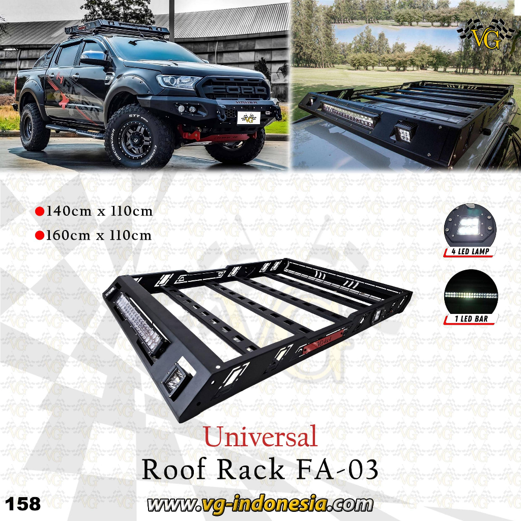Jual Universal Roof Rack FA-03 140cm x 110cm & 160cm x 110cm | Shopee ...