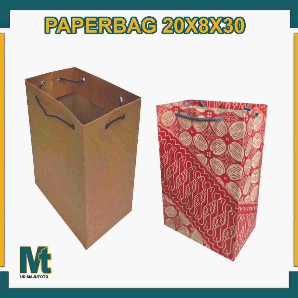 Jual Paper Bag 20x8x30 Cm (PAKET 12 PCS) / Tas Kertas / Tas Kado / Tas ...