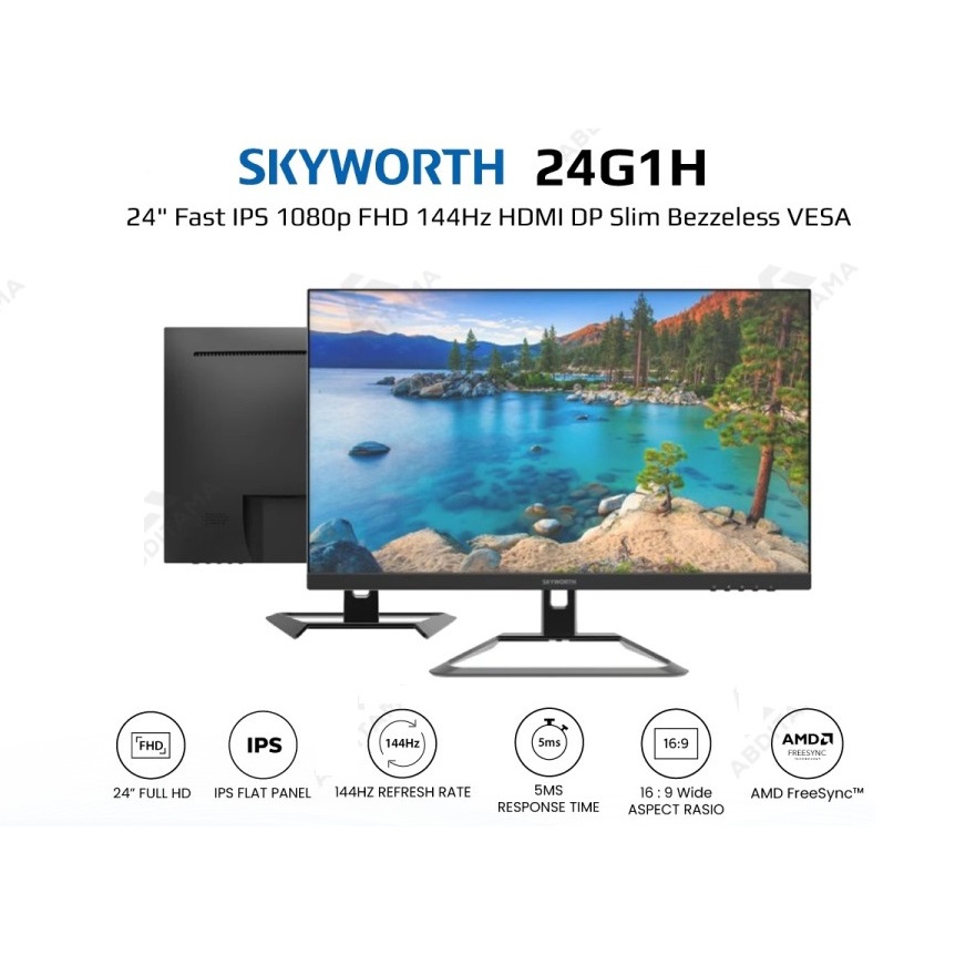 Jual Skyworth 24G1H Monitor Gaming 23.8" (23.8inch) LED Full HD 144Hz ...