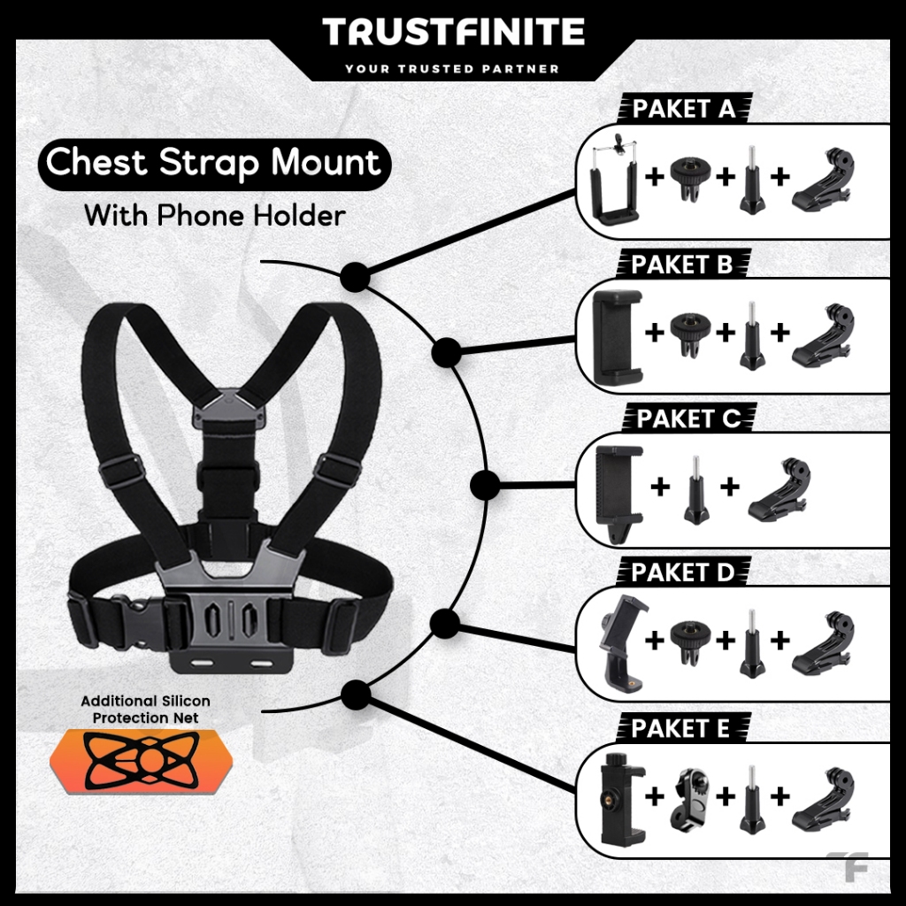 Jual Chest Strap Handphone Set Mount Belt Strap Dada Hp Smartphone ...