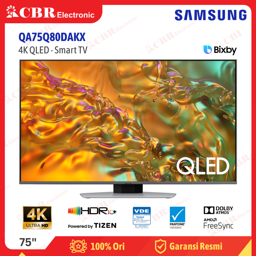 Jual TV SAMSUNG 75 Inch LED QA75Q80DAKX (4K QLED-Smart TV) | Shopee ...