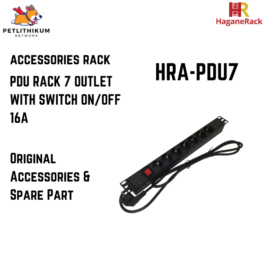 Jual PDU 7 OUTLET - POWER DISTRIBUTION UNIT RACK SERVER HAGANERACK ...