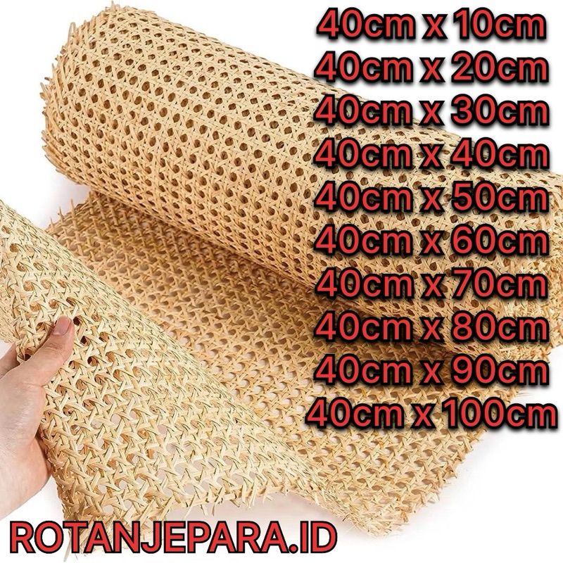 Jual ROTAN ANYAMAN LEMBARAN ALAMI ROTAN MOTIF MOTOERO WEBBING RATTAN ...