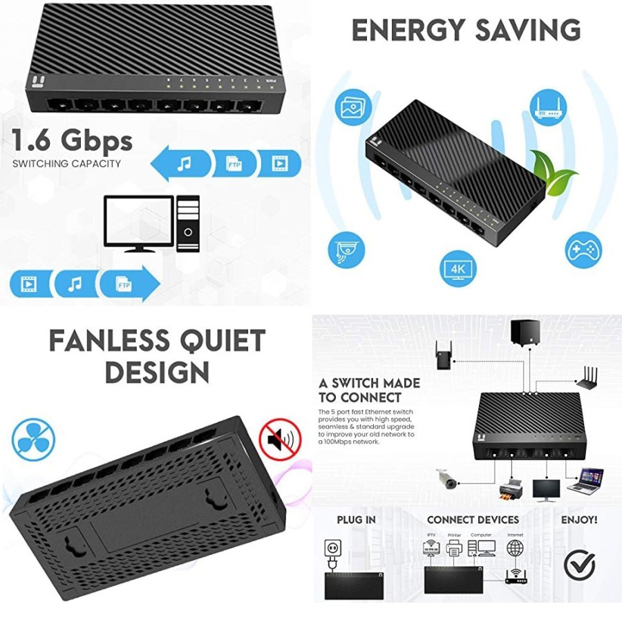 Jual Netis ST3108C 8 port switch 10/100Mbps (Fast Ethernet) | Shopee ...