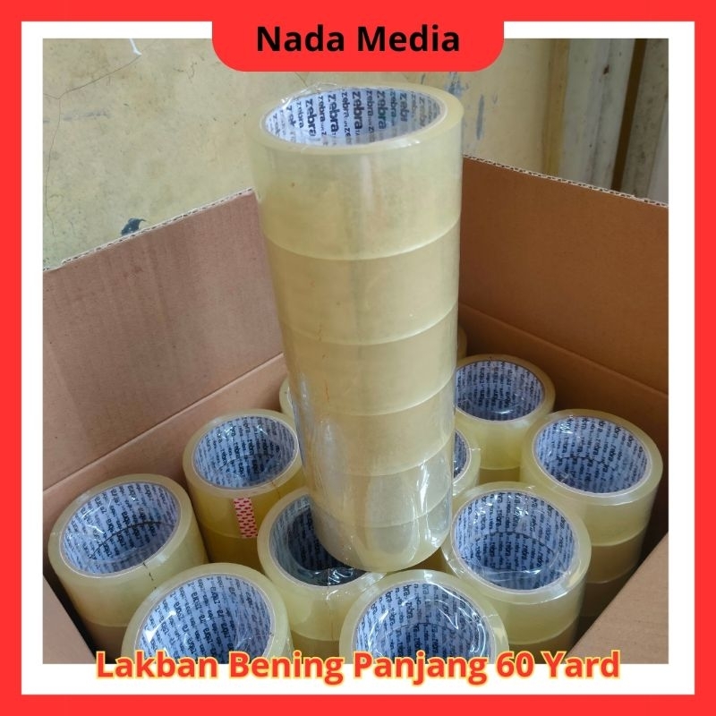 Jual 1 Slop Lakban Bening / Transparan 60 Yard isi 6 Pcs | Shopee Indonesia