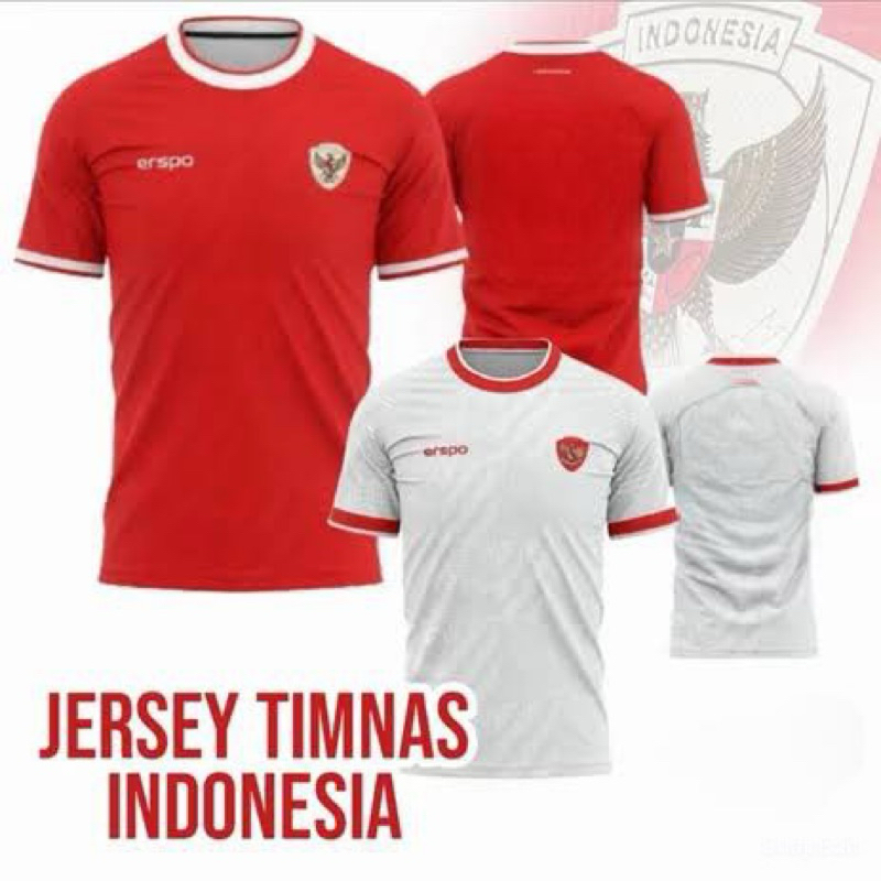 Jual JERSEY TIMNAS INDONESIA TERBARU HOME AWAY 2024 DEWASA EMBOS LOGO ERSPO | Shopee Indonesia