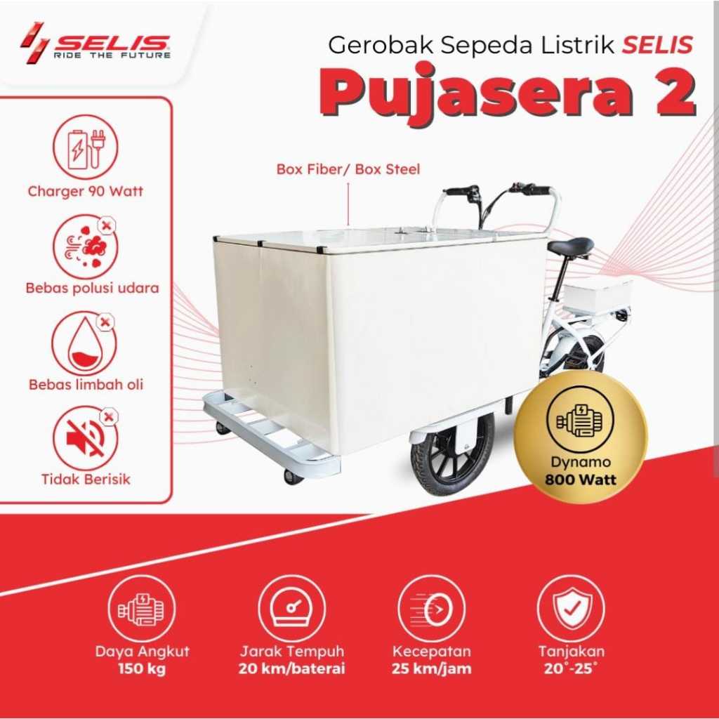 Jual SELIS - Gerobak Listrik Selis Pujasera 2 - Gerobak Makanan/Minuman ...