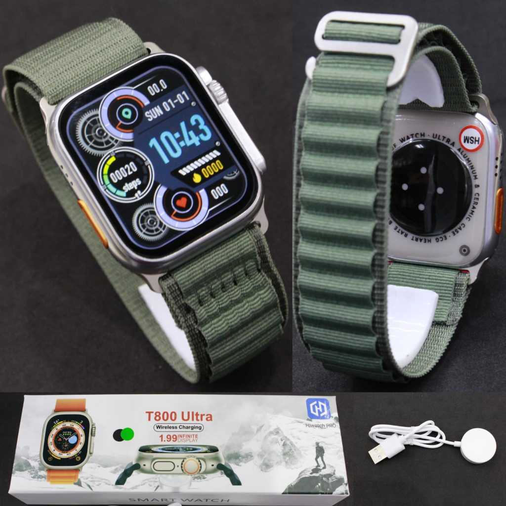 Jual SMARTWATCH T800 ULTRA TALI KANVAS/SMARTWATCH T800 NYLON STRAP ...