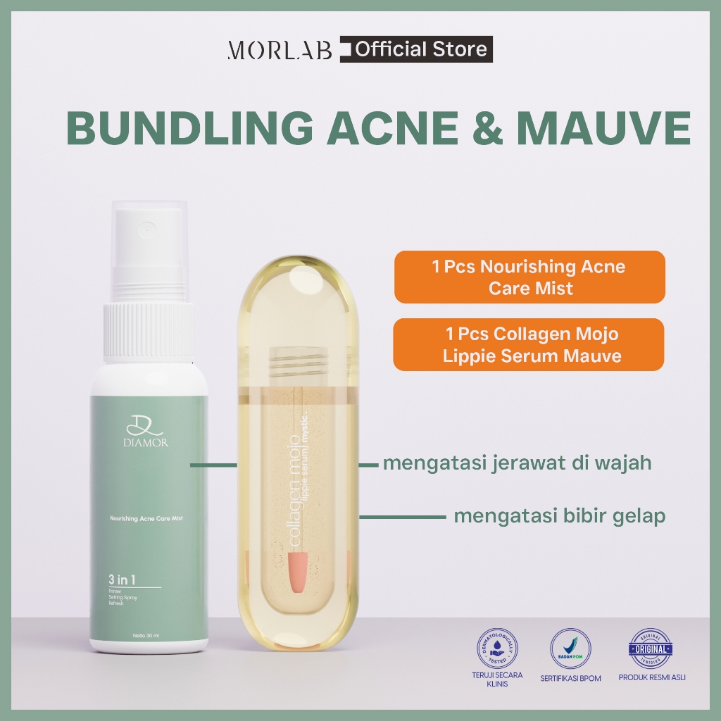 Jual MORLAB - (Bundling Acne Lip) Nourishing Acne Care Mist + Collagen ...