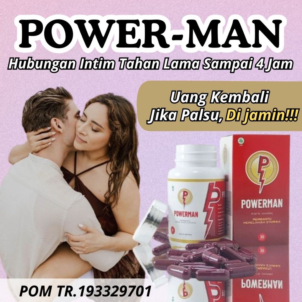 Jual POWERMAN OBAT KUAT HERBAL STAMINA PRIA TERBAIK TAHAN LAMA paling ampuh 100% original ( BPOM ...