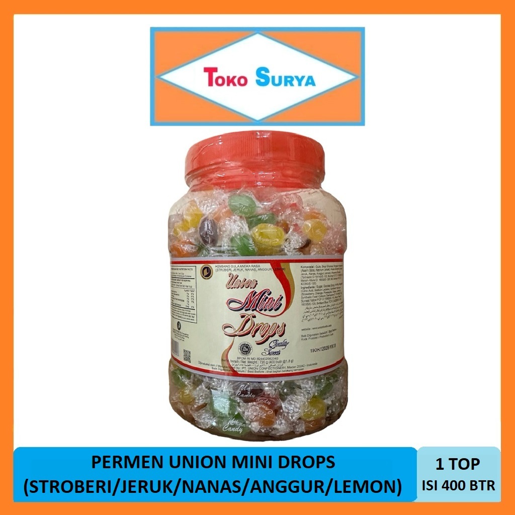 Jual Permen Union Mini Drops Kembang Gula Aneka Rasa Campur Assorted 1 ...