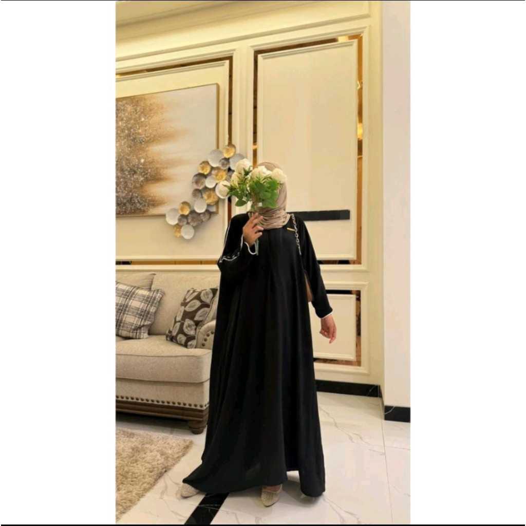 Jual ABAYA BASIC HABIBAH KANCING MEWAH | Shopee Indonesia