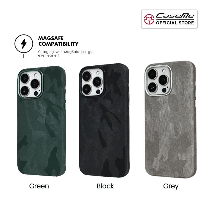 Jual Caseme Casing Magsafe iPhone 11 12 13 14 15 16 PRO MAX Camo Army ...
